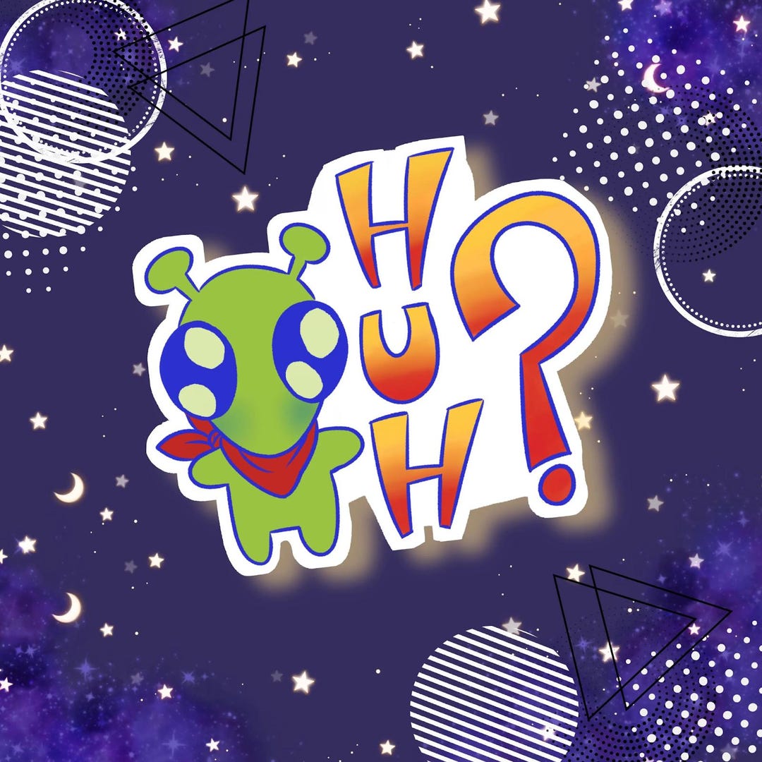 Silly Cute Alien Sticker | Vinyl Weatherproof Sticker - Etsy