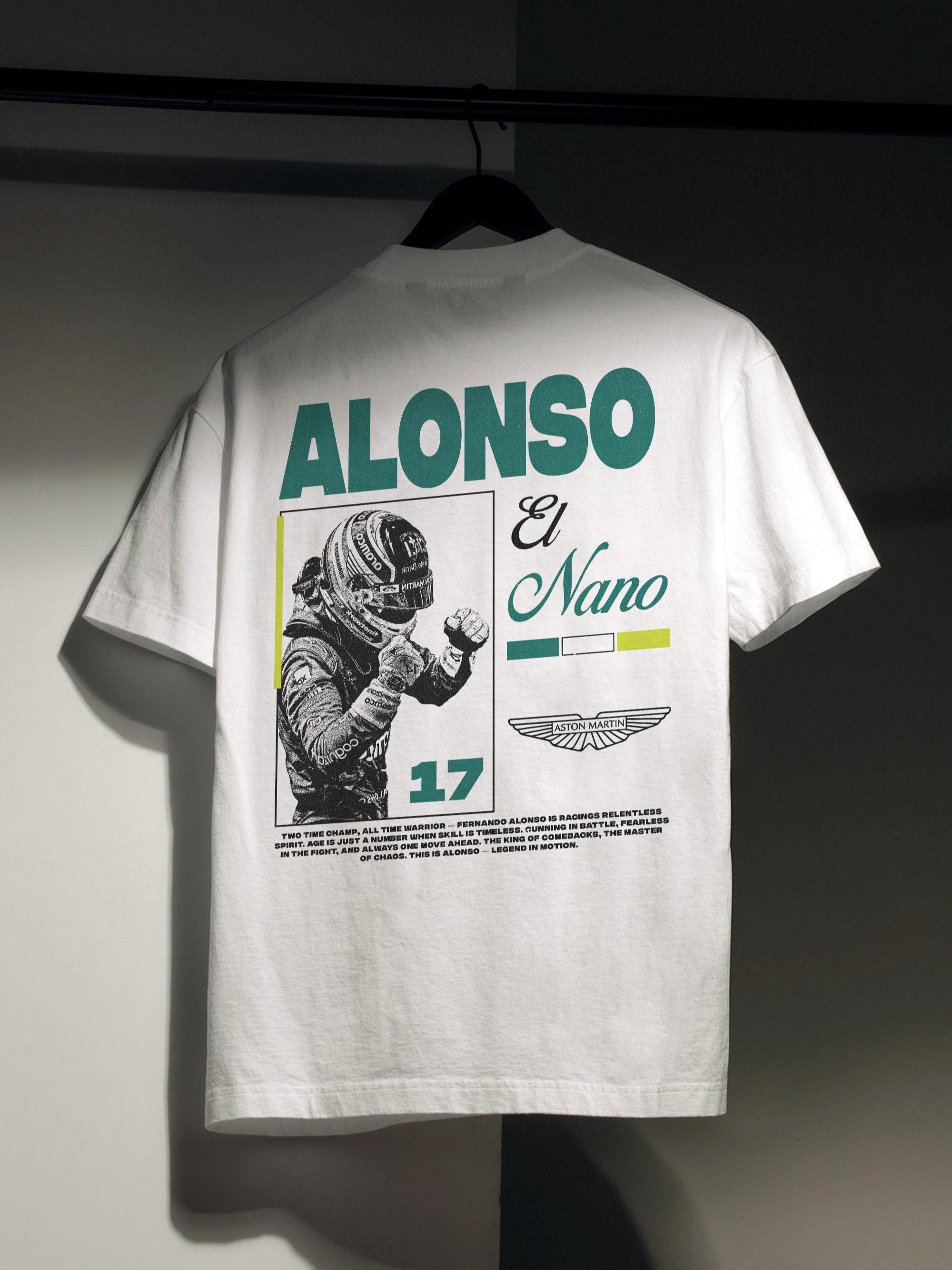 Fernando Alonso Aston Martin F1 Streetwear Tee – El Nano Oversized ...