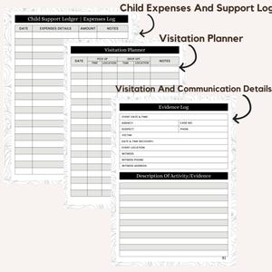 Child Custody Binder, Custody Planner Printable, Coparenting Calendar ...