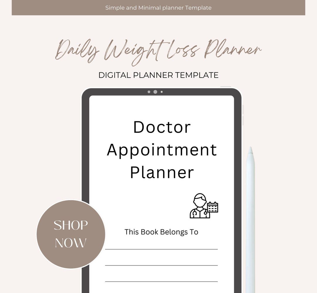 Doctor Appointment Planner: Medical Visit & Medication Tracker (PDF ...