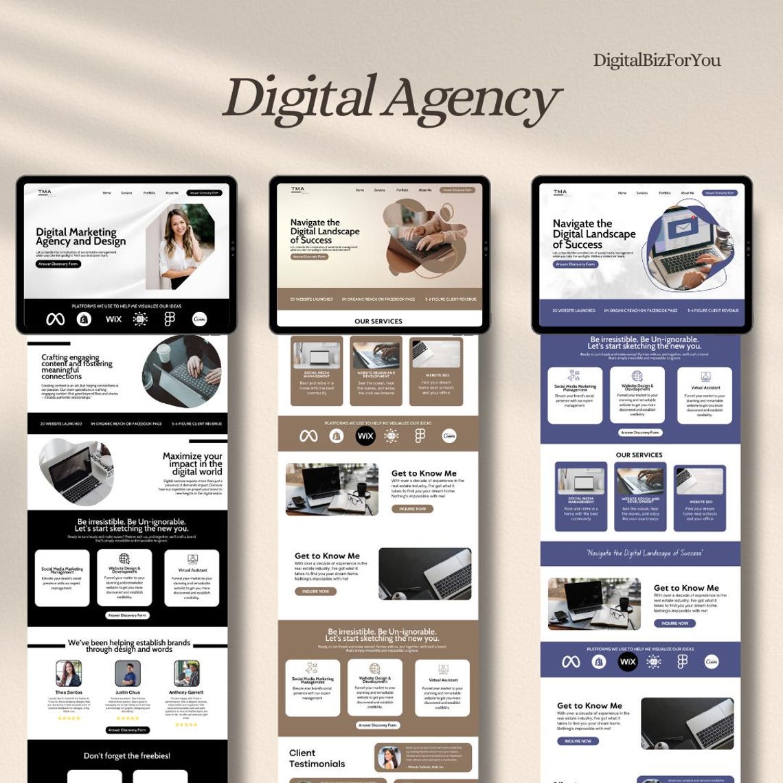 40 Canva Website Template Pack, Canva Bundle Template, Canva Website ...