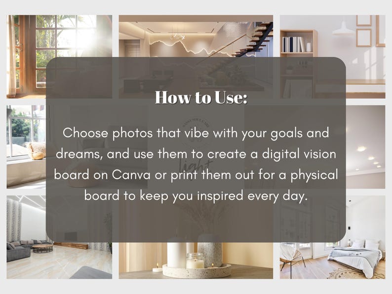 Dream Home Vision Board Pack 50 Printable & Digital Inspiration Photos ...