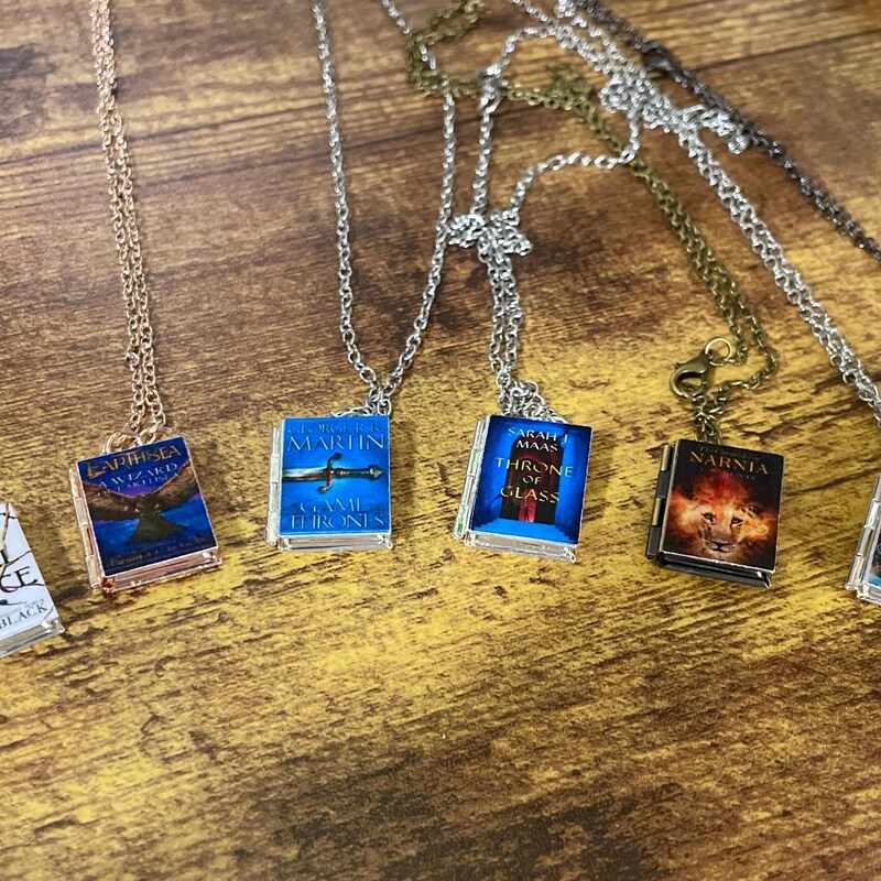 Book Necklace - Etsy