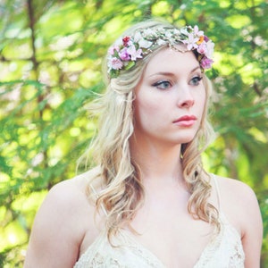 Bridal Flower Crown, Spring Flower Head Piece, Wedding Hair - Etsy