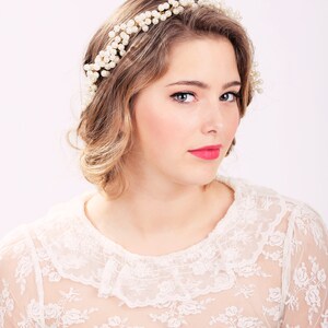 Pearl Hair Crown, Pearl Headpiece, Wedding Headband, Bridal Headband ...