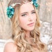 Delphinium Hair Crown, Woodland Flower, Bridal Hair Flower, Rustic ...
