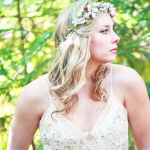 Bridal Flower Crown, Spring Flower Head Piece, Wedding Hair - Etsy