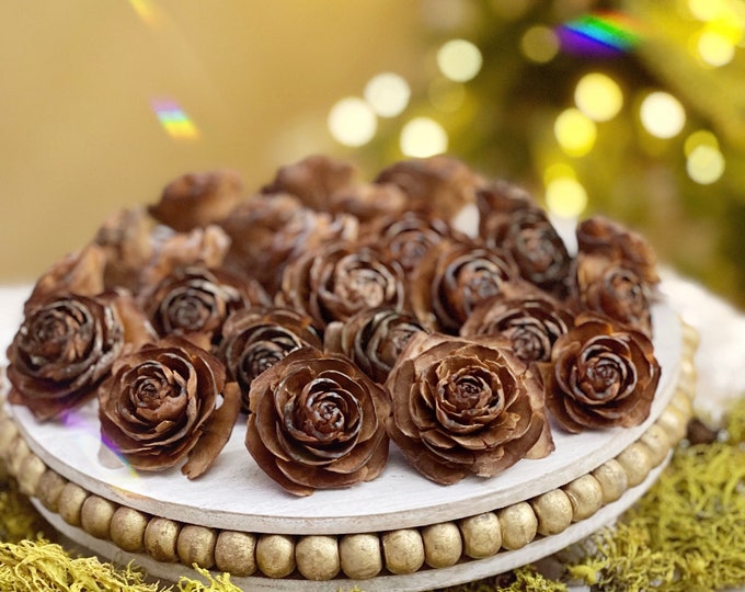 Natural Cedar Roses Pinecones Rose Shaped Deodar Cedar Natural Decor ...