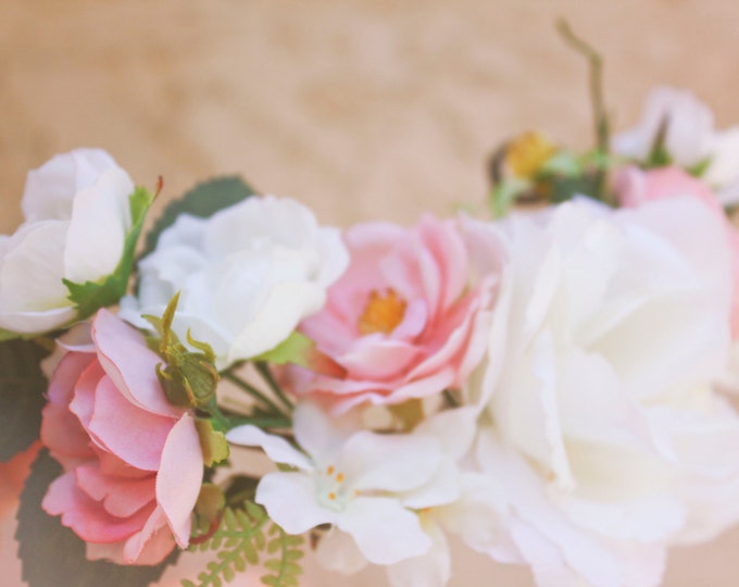 Rose Hair Piece Pink Rose Clips Flower Vine Bridesmaid - Etsy