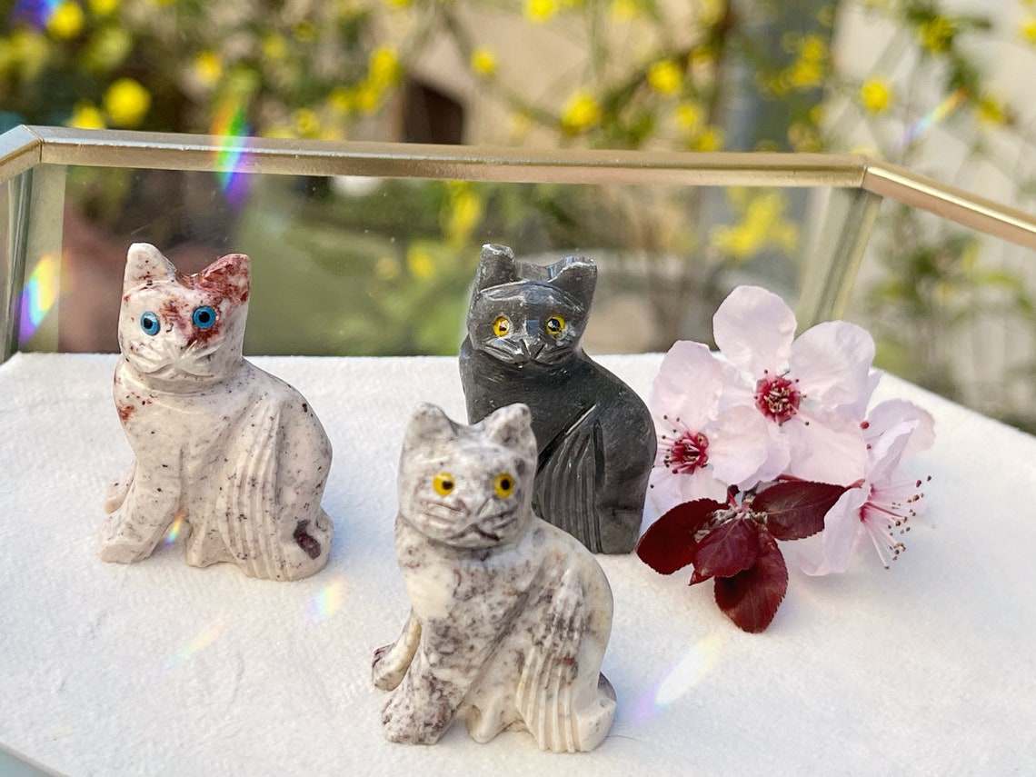 Soapstone Animals Hand Carved Miniature Stone Animal Figurines - Etsy