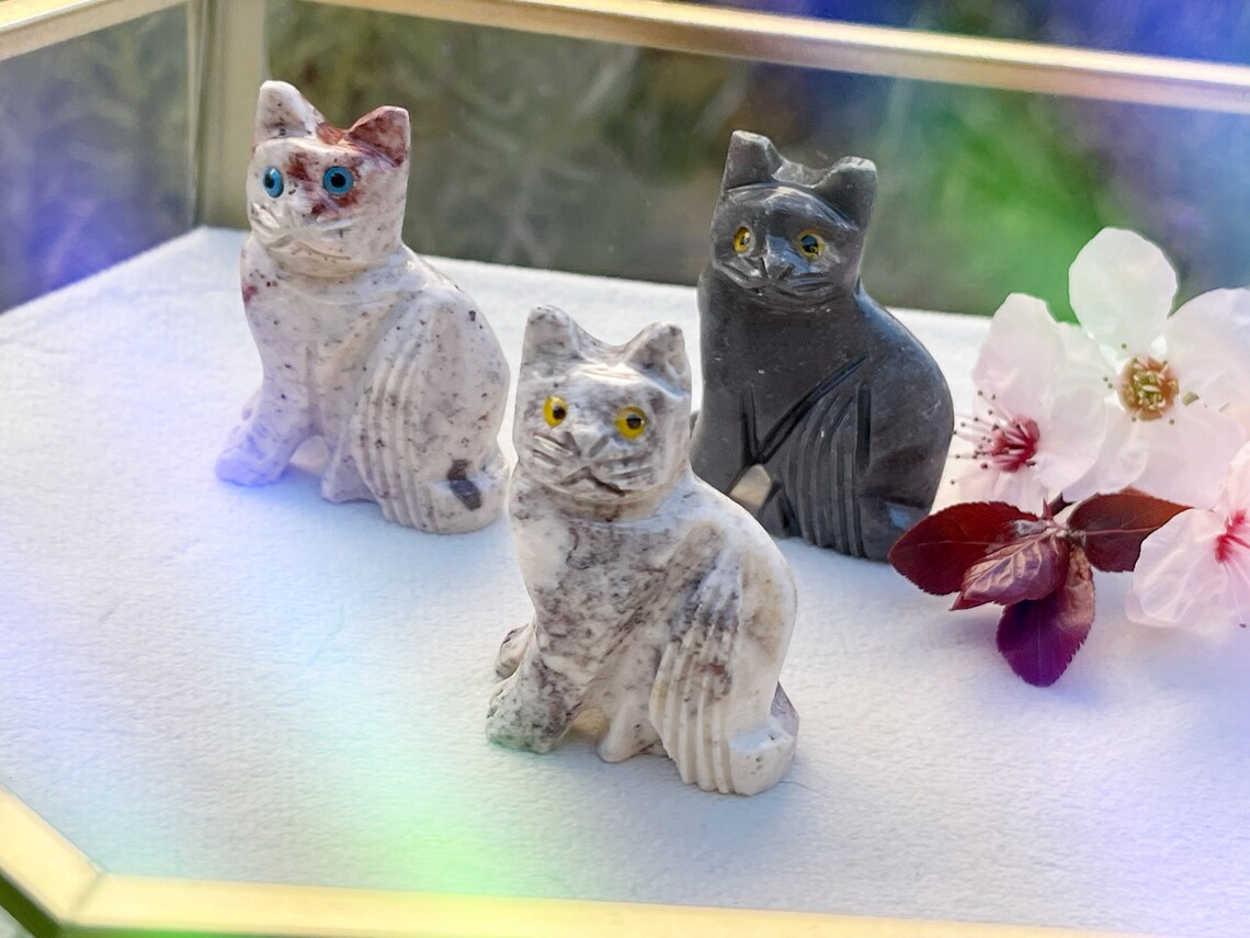 Soapstone Animals Hand Carved Miniature Stone Animal Figurines - Etsy