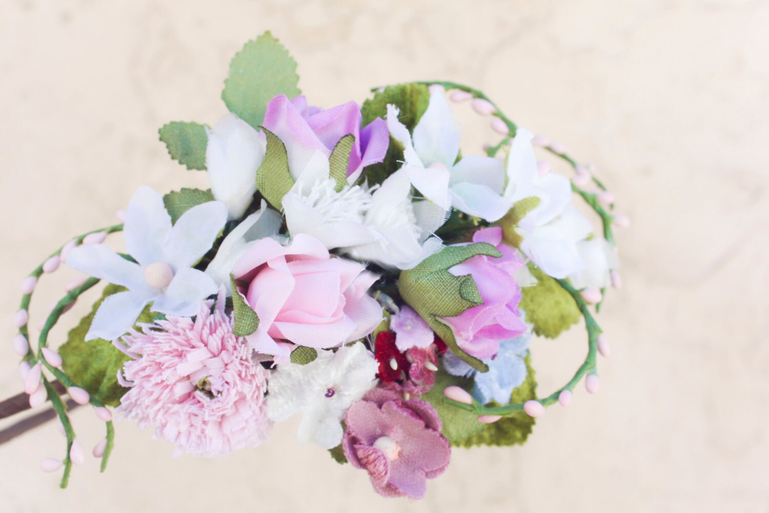 Bridal Flower Crown, Spring Flower Head Piece, Wedding Hair - Etsy