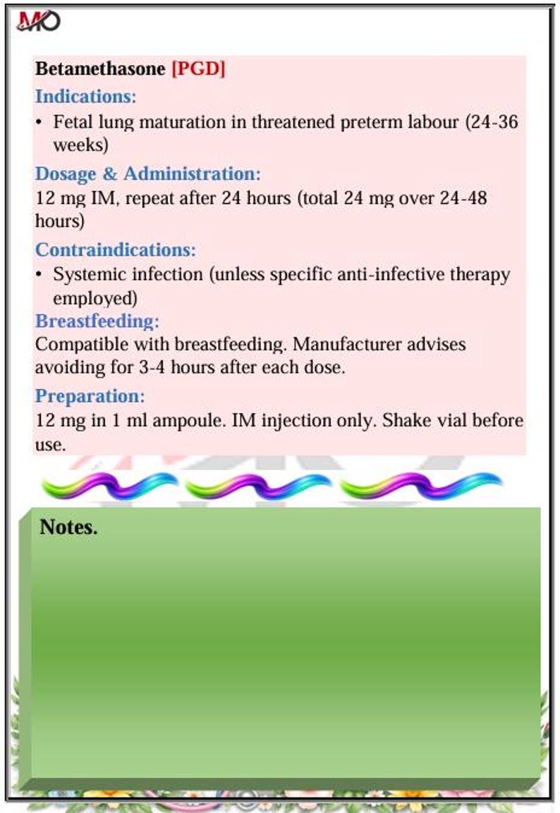 Printed Midwifery Medications Reference Guide | Physical Booklet ...