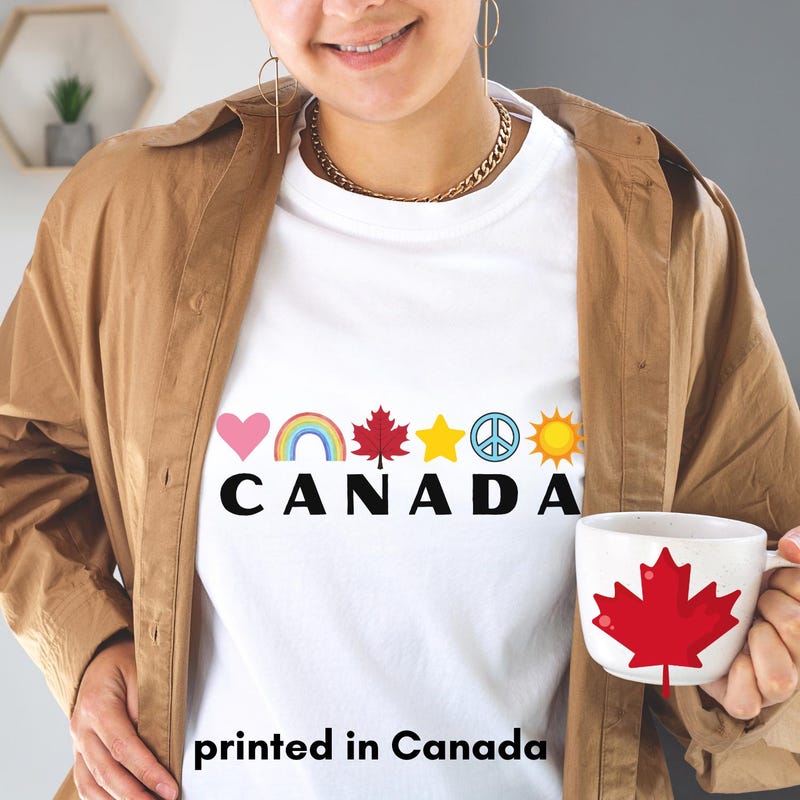 Maple Leaf Print With Heart - Etsy