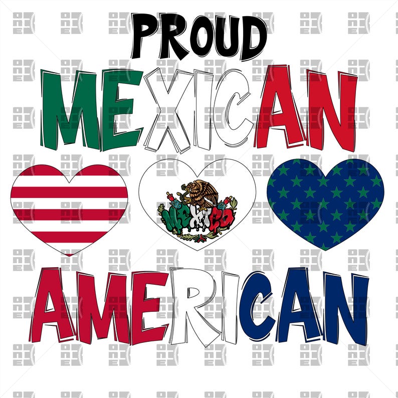 Proud Mexican American PNG - Etsy