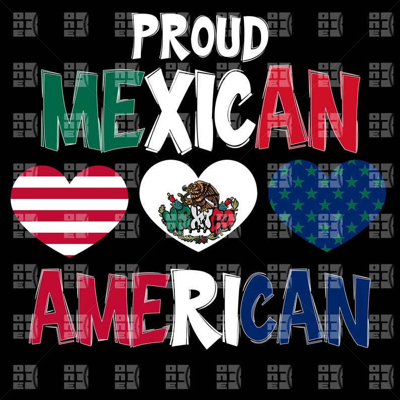 Proud Mexican American PNG - Etsy