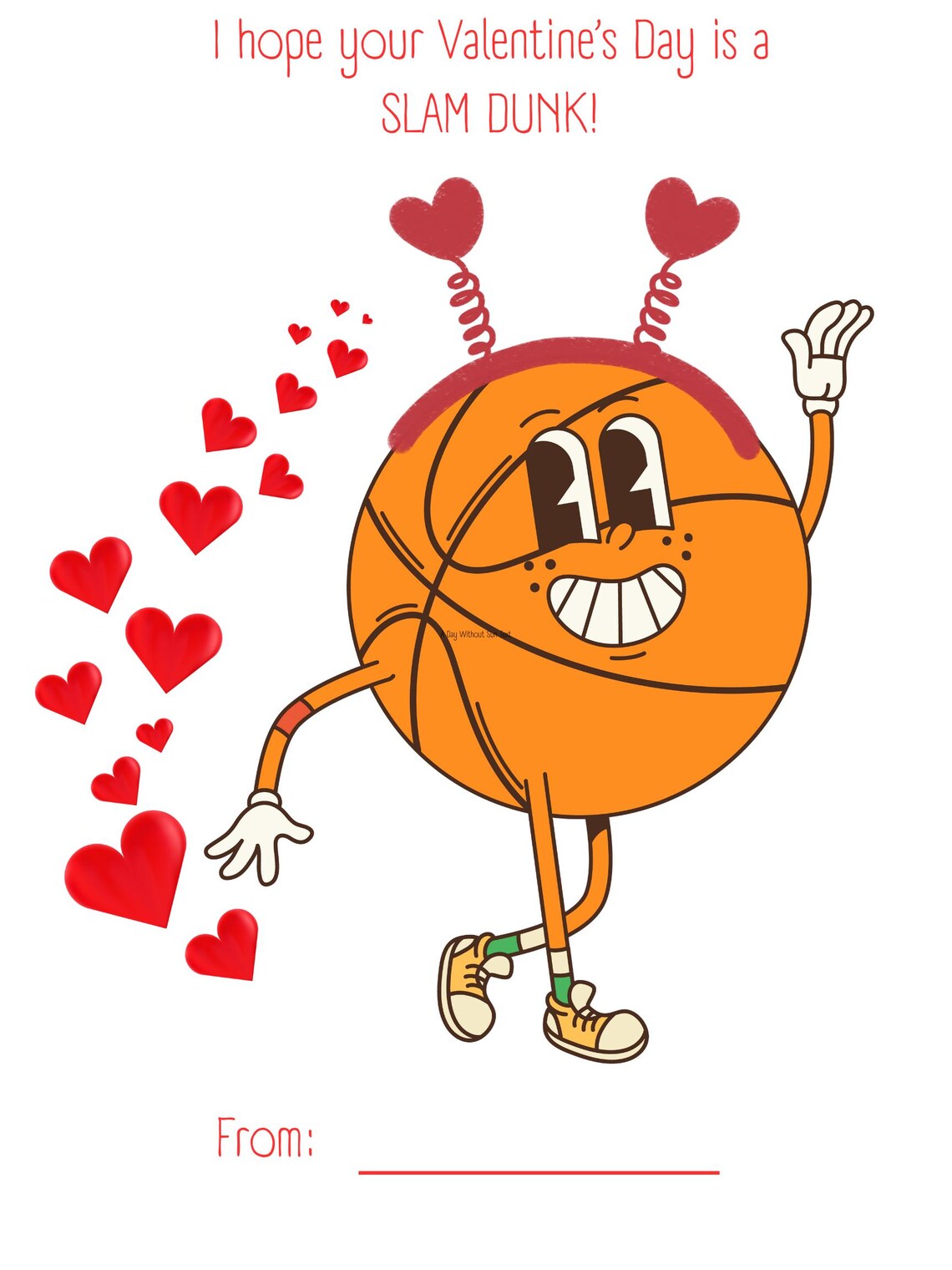 Sports Valentines Day Cards Basketball, Football, Soccer, Baseball - Etsy