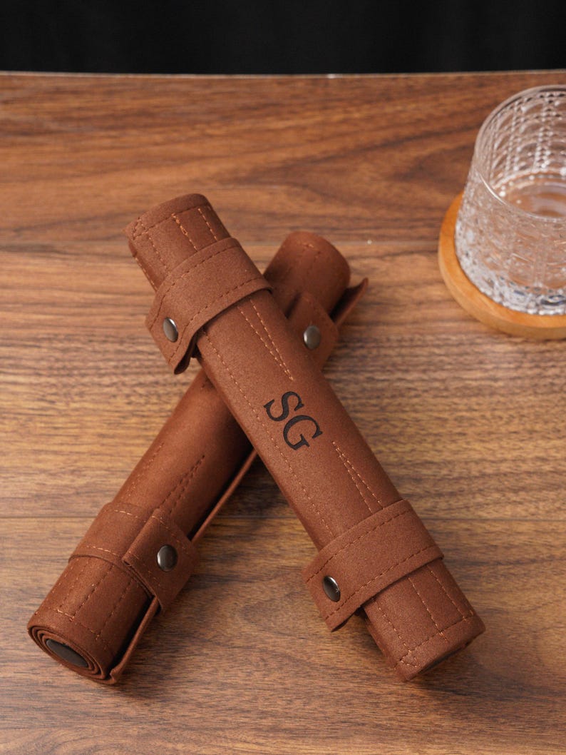 Personalized Leather Travel Backgammon Set | Custom Backgammon Board ...