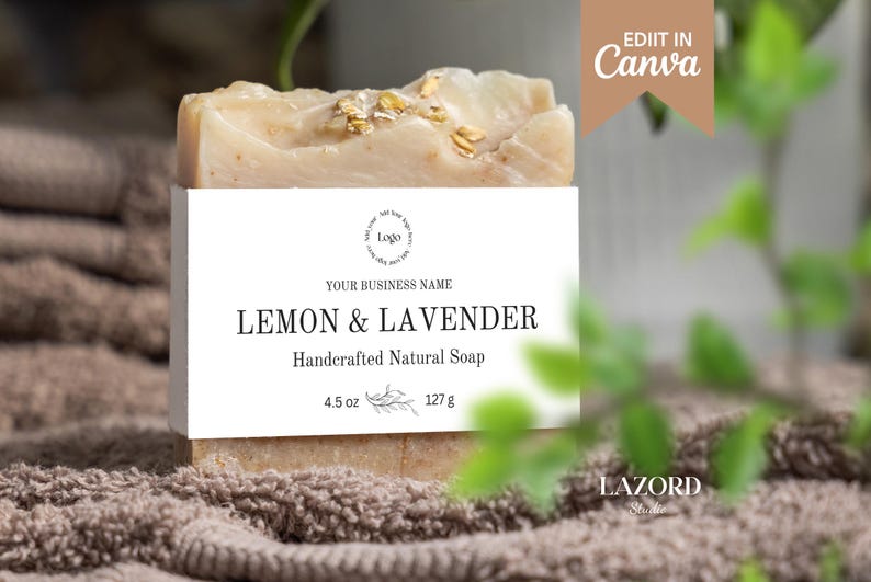 Editable Canva Template for Soap Label Design - Instant Download - DIY ...