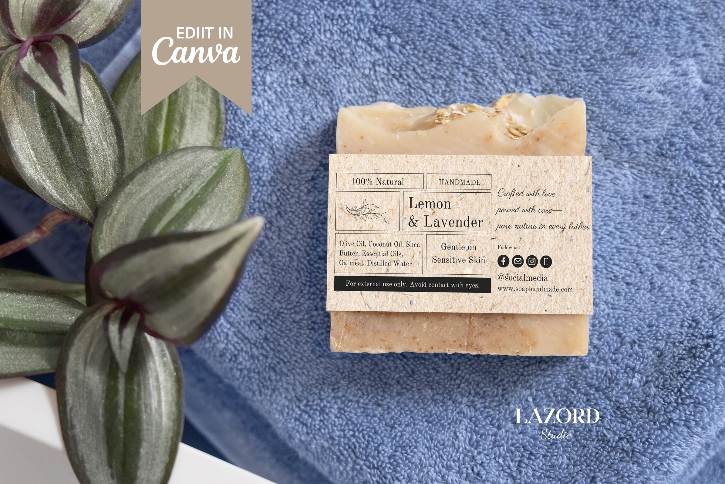 Editable Canva Template for Soap Label Design - Instant Download - DIY ...