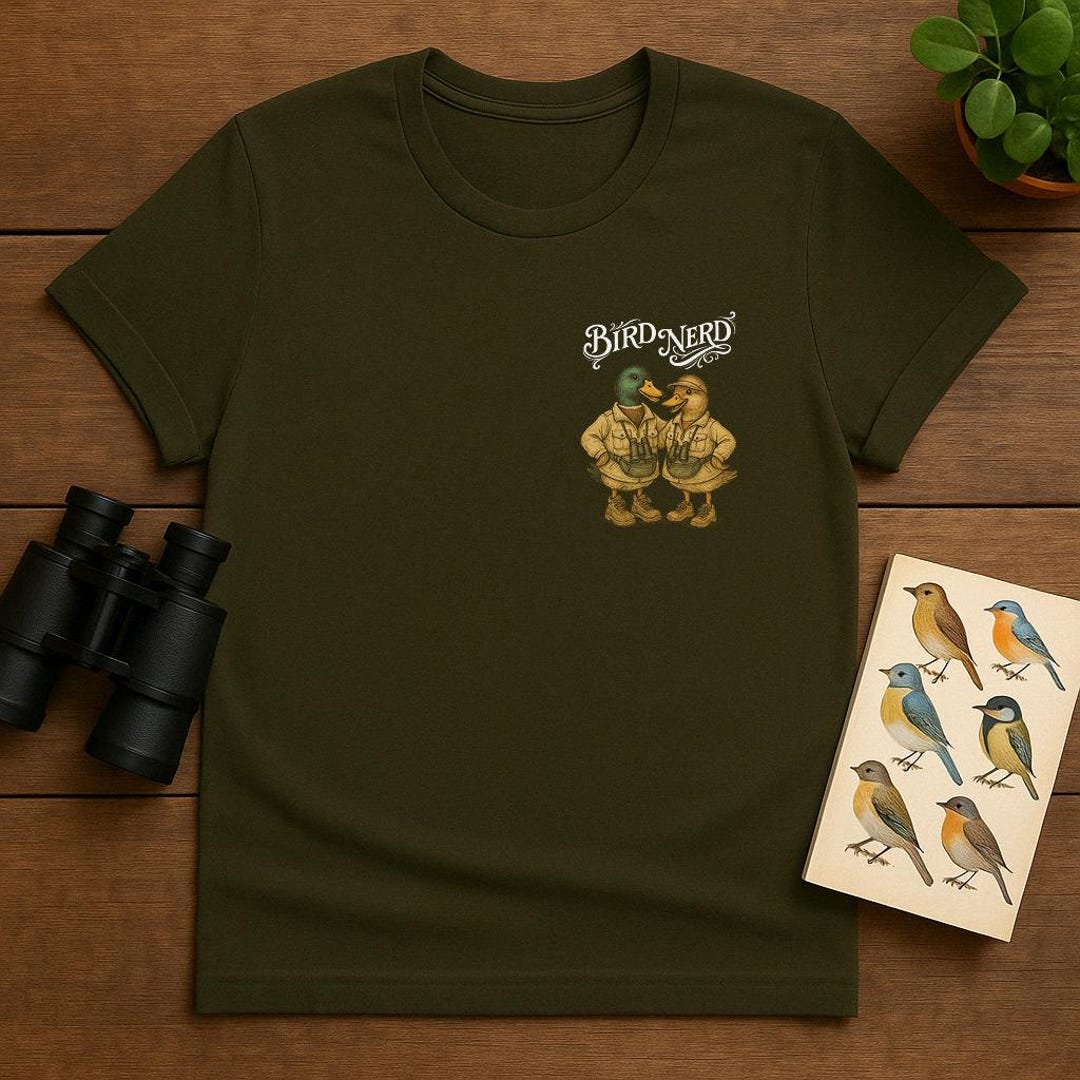 Bird Nerd T Shirt - Mallards Couple – Funny Birdwatching Gift - Birder ...