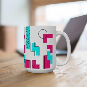 Retro 80's Mug, Vintage Coffee Cup, 80s Style Kitchen Decor, Unique Tea ...