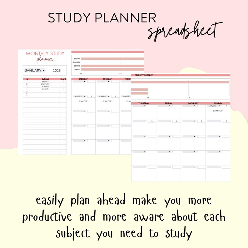 Student Planner Spreadsheet, School Assignment Tracker, Homework ...