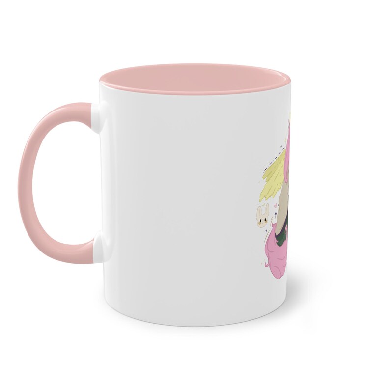Pink Cute Fluttershy MLP Mug, Two-tone Coffee Mug, 11oz - Magical Pony ...