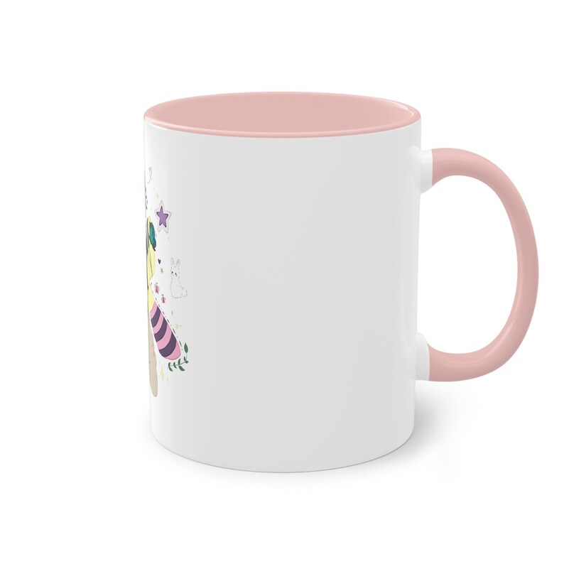Pink Cute Fluttershy MLP Mug, Two-tone Coffee Mug, 11oz - Magical Pony ...
