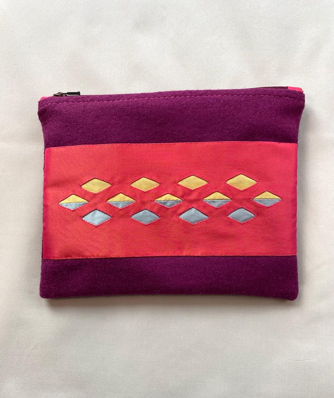 Native American Osage Hand-sewn Ribbonwork Zippered Pouch - Etsy