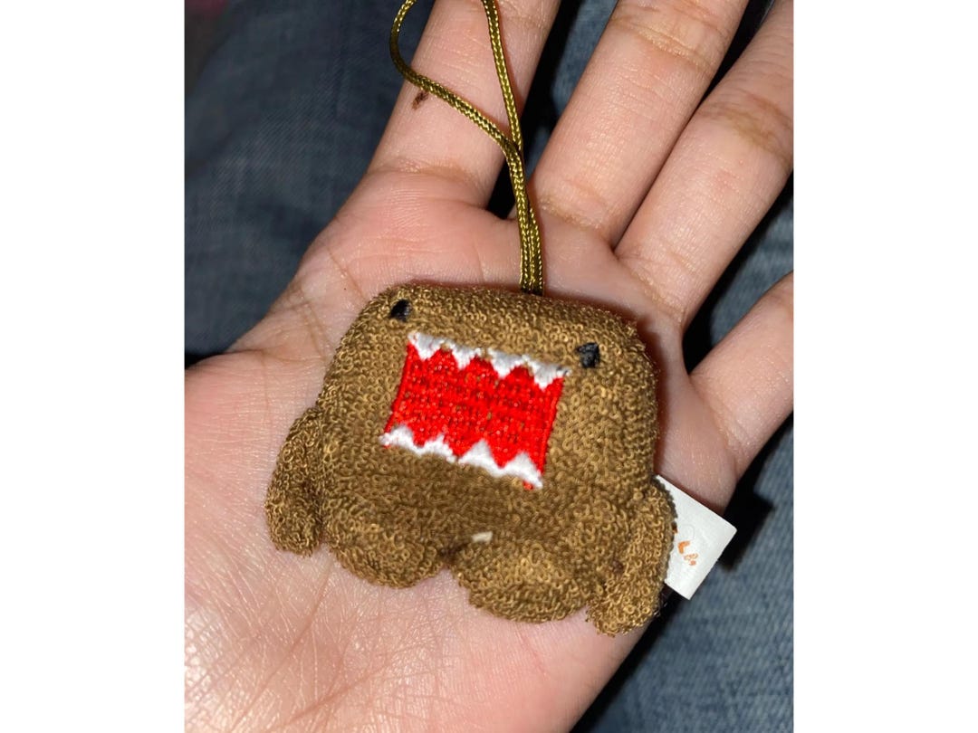 Mini Domo Kun Plush Keychain, Kawaii Domo Keyholder Charm, Gift for ...