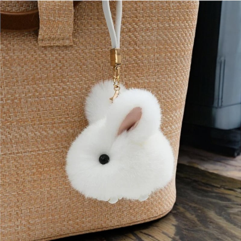 Fluffy Keychain Rabbit - Etsy