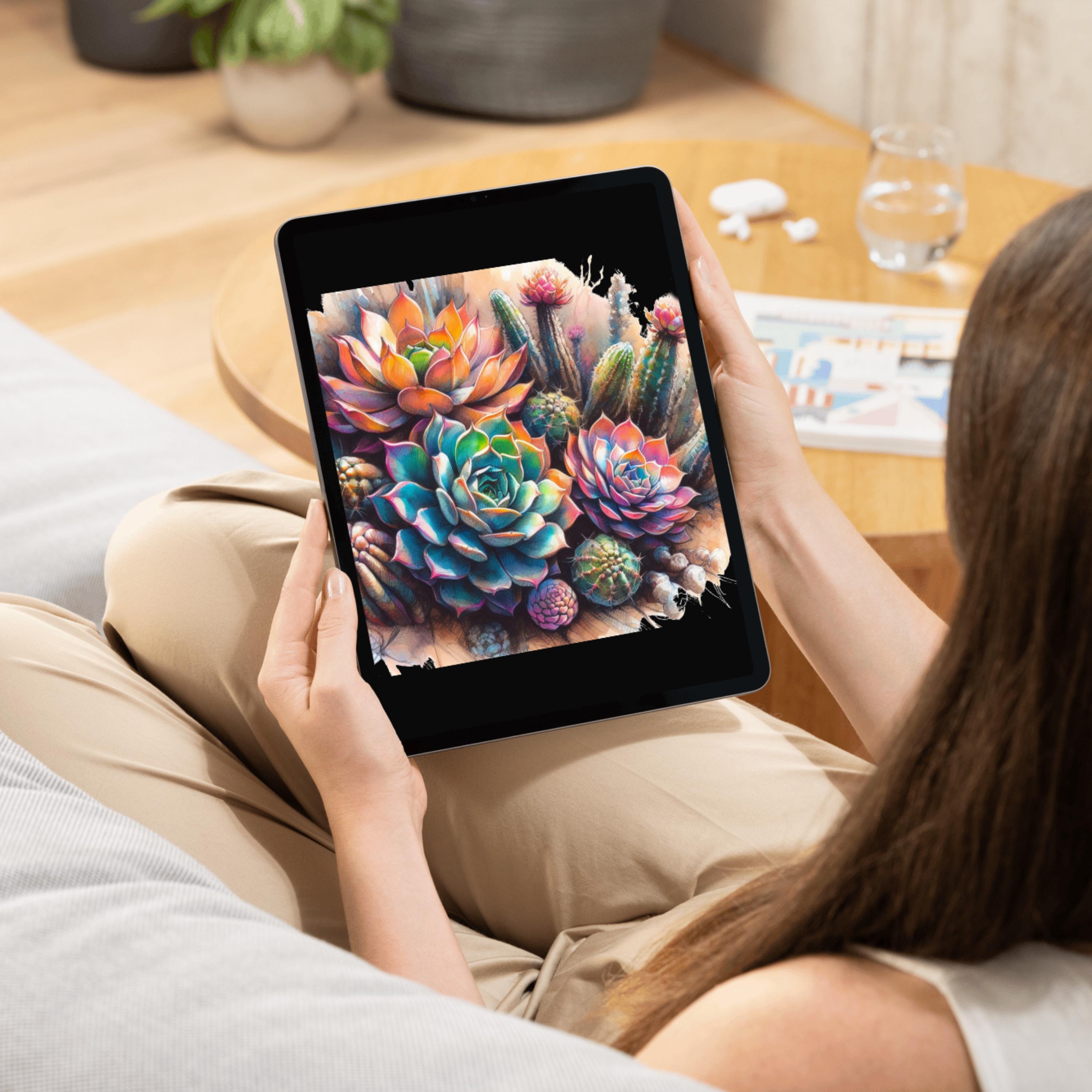 Watercolor Succulents Digital Download - Etsy
