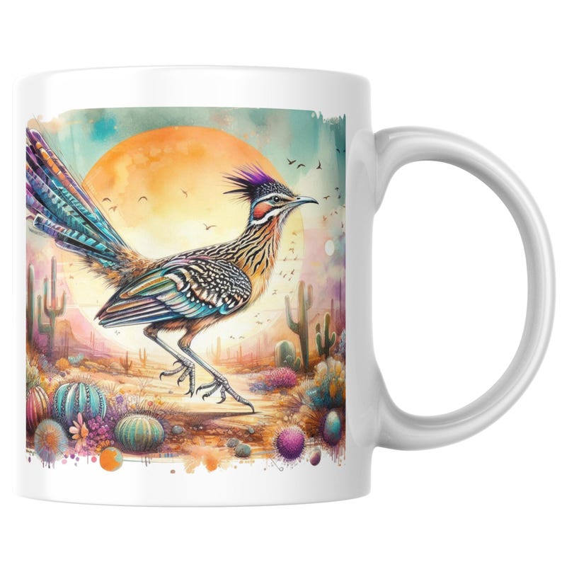 Roadrunner Wall Art, Western Watercolor Illustration, Southwestern Art ...