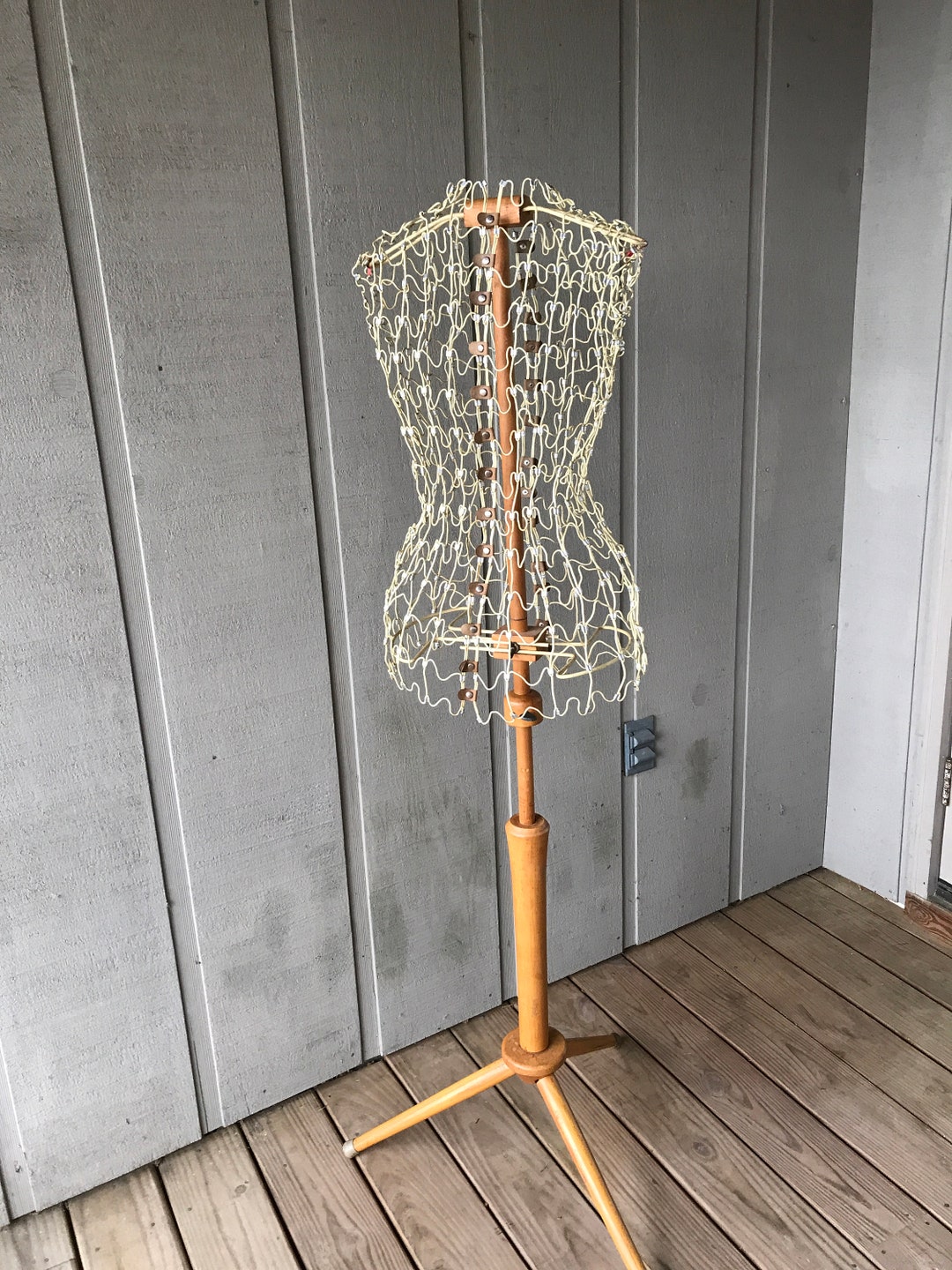 Dress-form Display Mannequin Vintage German Adjustable Wire Form With ...