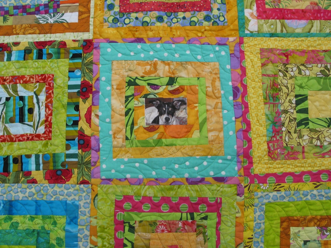 Pet Memorial Quilt Photo Quilt Custom Quilt Dog Memorial Cats Custom ...
