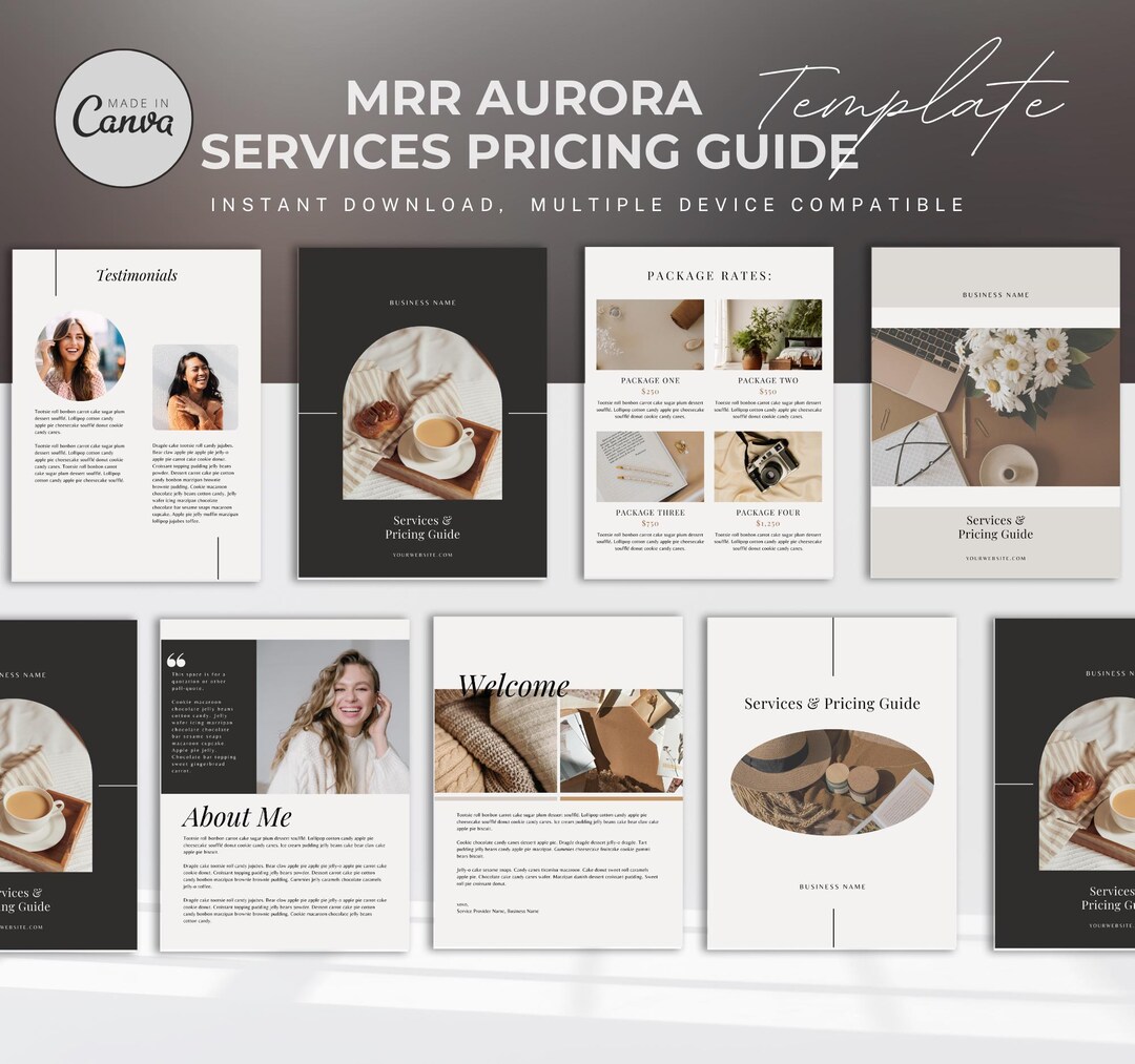 MRR Service Pricing Guide Template | Editable Pricing Structure ...