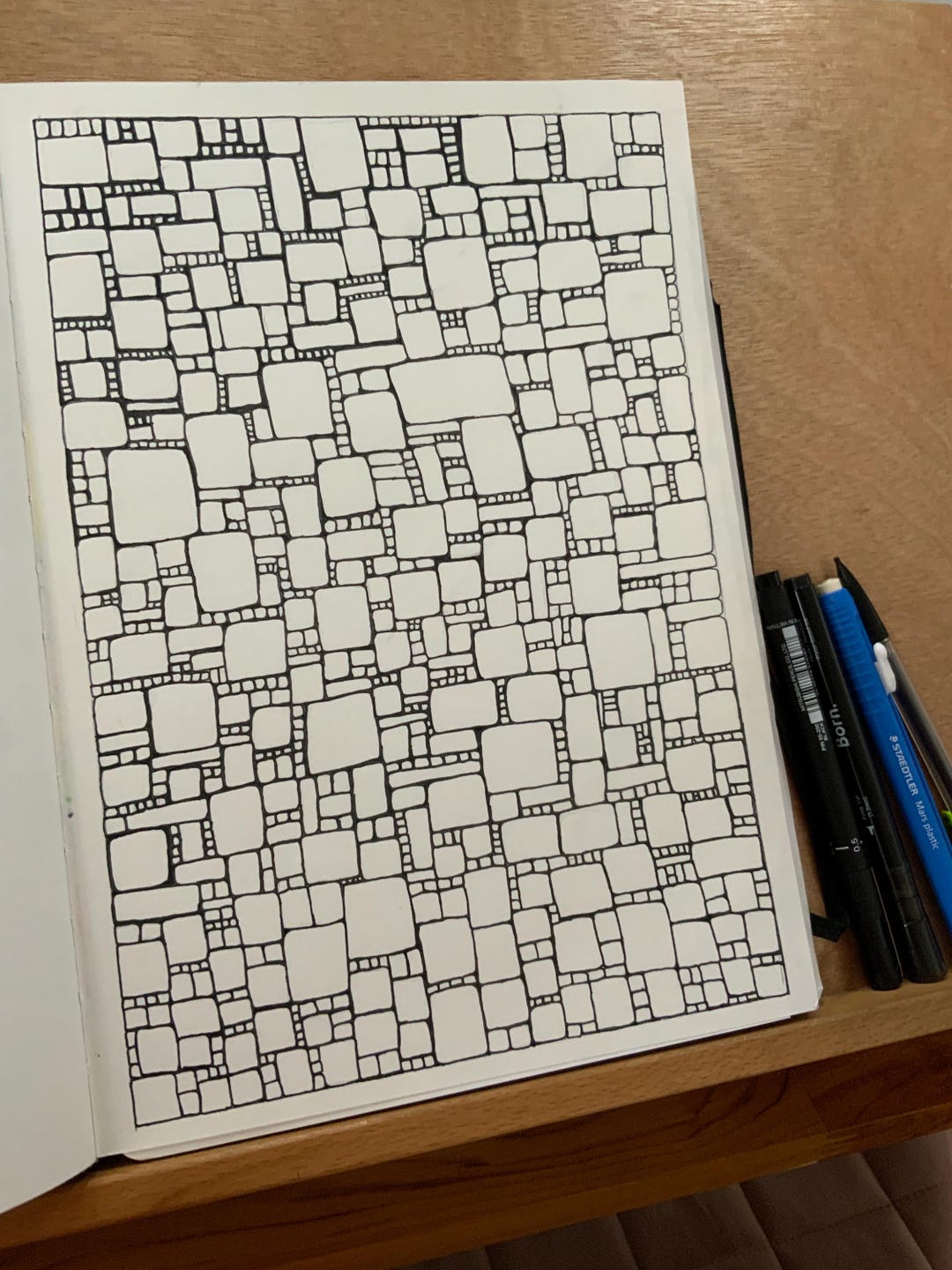 Brick Wall Colouring Page - Etsy