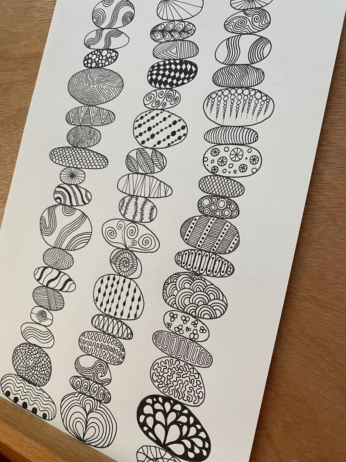 Pebble Stack Colouring Page - Etsy