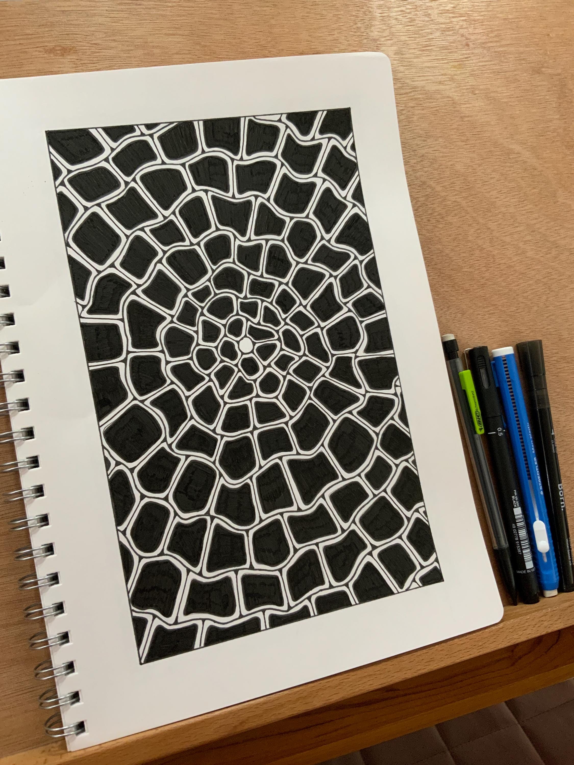 Black Pebble Colouring Page - Etsy