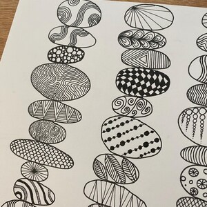 Pebble Stack Colouring Page - Etsy