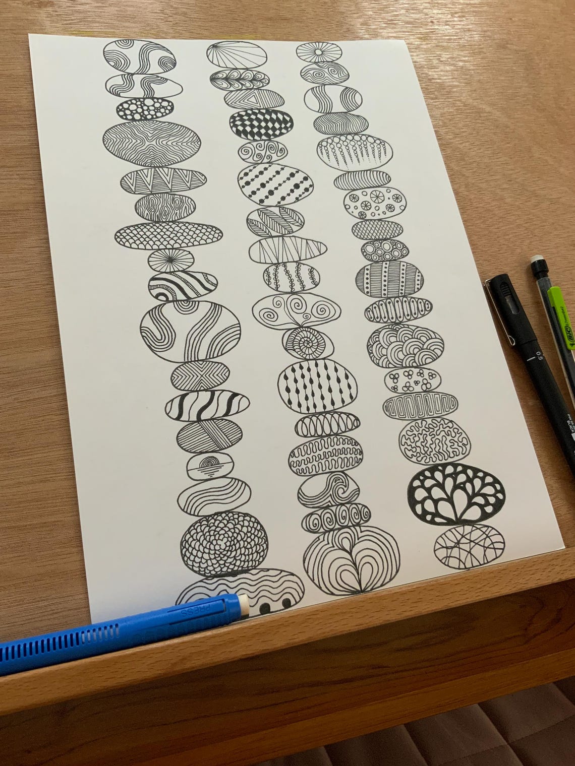 Pebble Stack Colouring Page - Etsy
