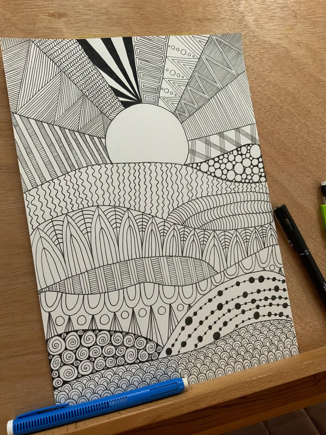 Sunset Mindful Colouring Page - Etsy