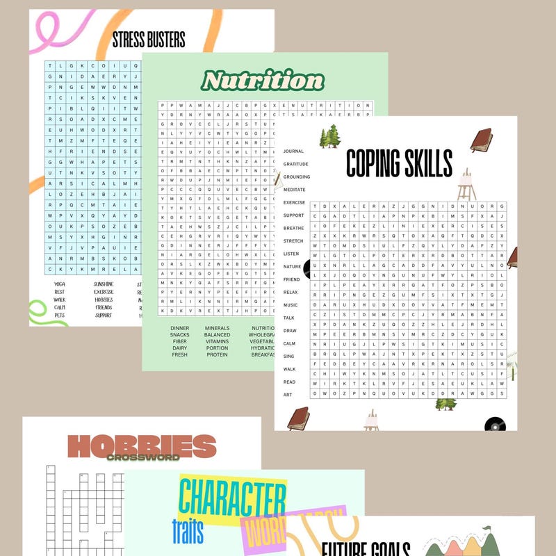 Kids Therapy Word Search - Etsy