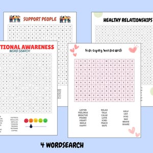 Kids and Teens Mental Health Worksheet Bundle – Crosswords, Mazes ...