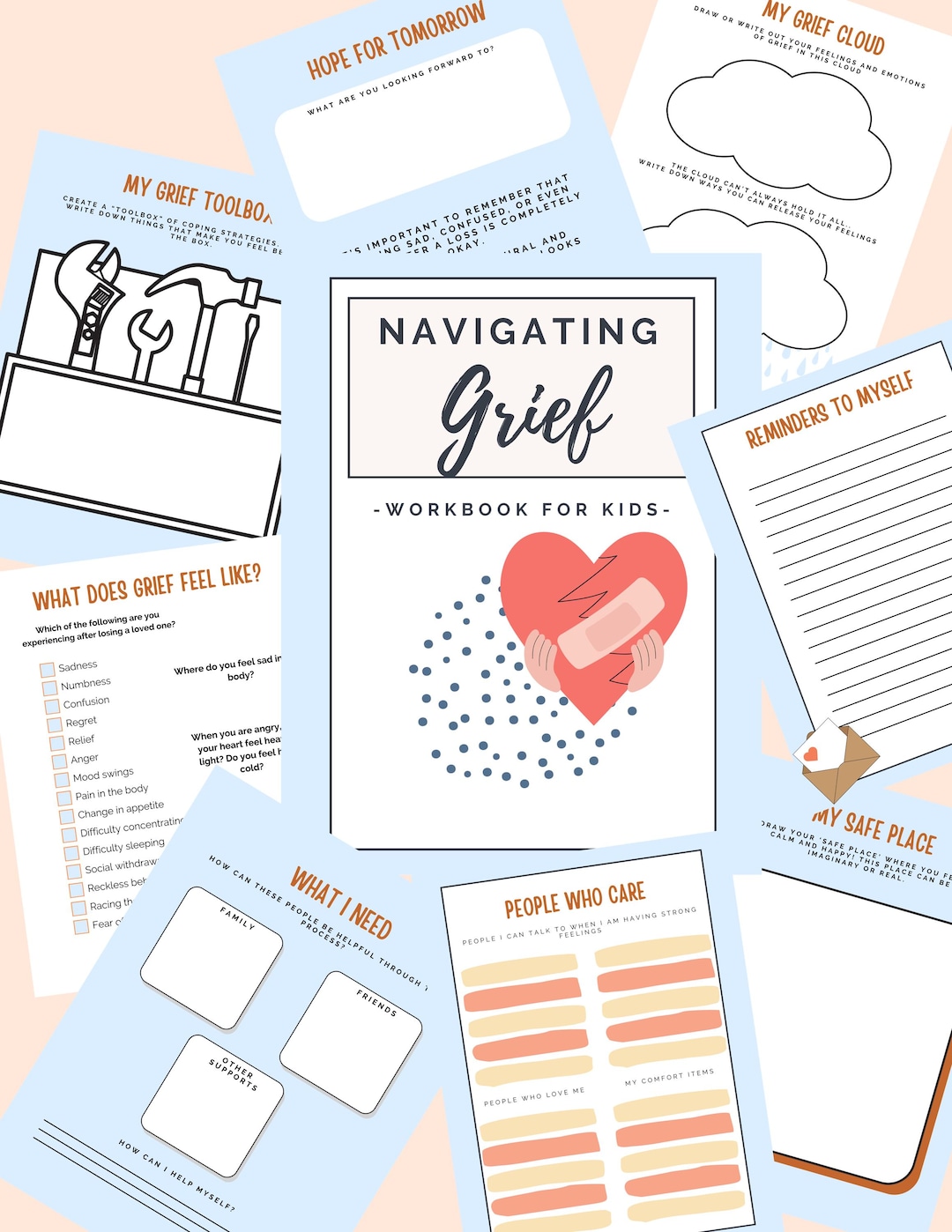 Grief Workbook for Kids – Coping With Loss, Interactive Activities (15 ...