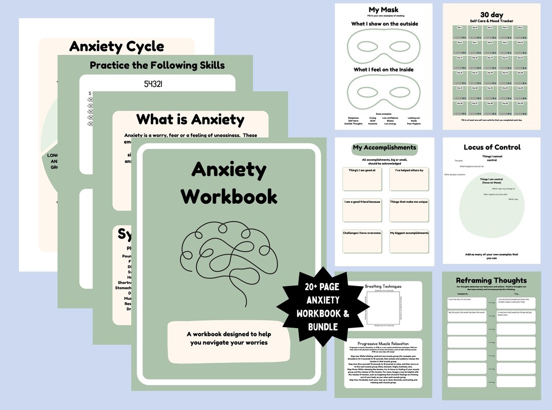 My Anxiety Workbook - Managing Anxiety & Worries - Coping Skills ...