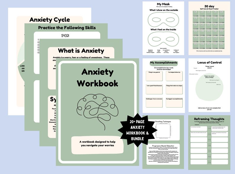 My Anxiety Workbook - Managing Anxiety & Worries - Coping Skills ...