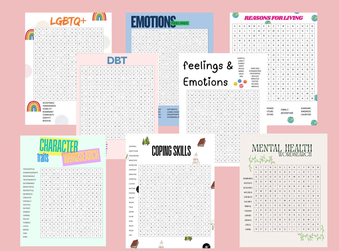 Mental Health Puzzle Value Pack, Activity Bundle - Coping Skills ...