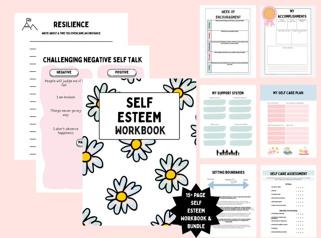 Self-esteem Workbook – Confidence Boosters & Journal Prompts, SEL (15 ...